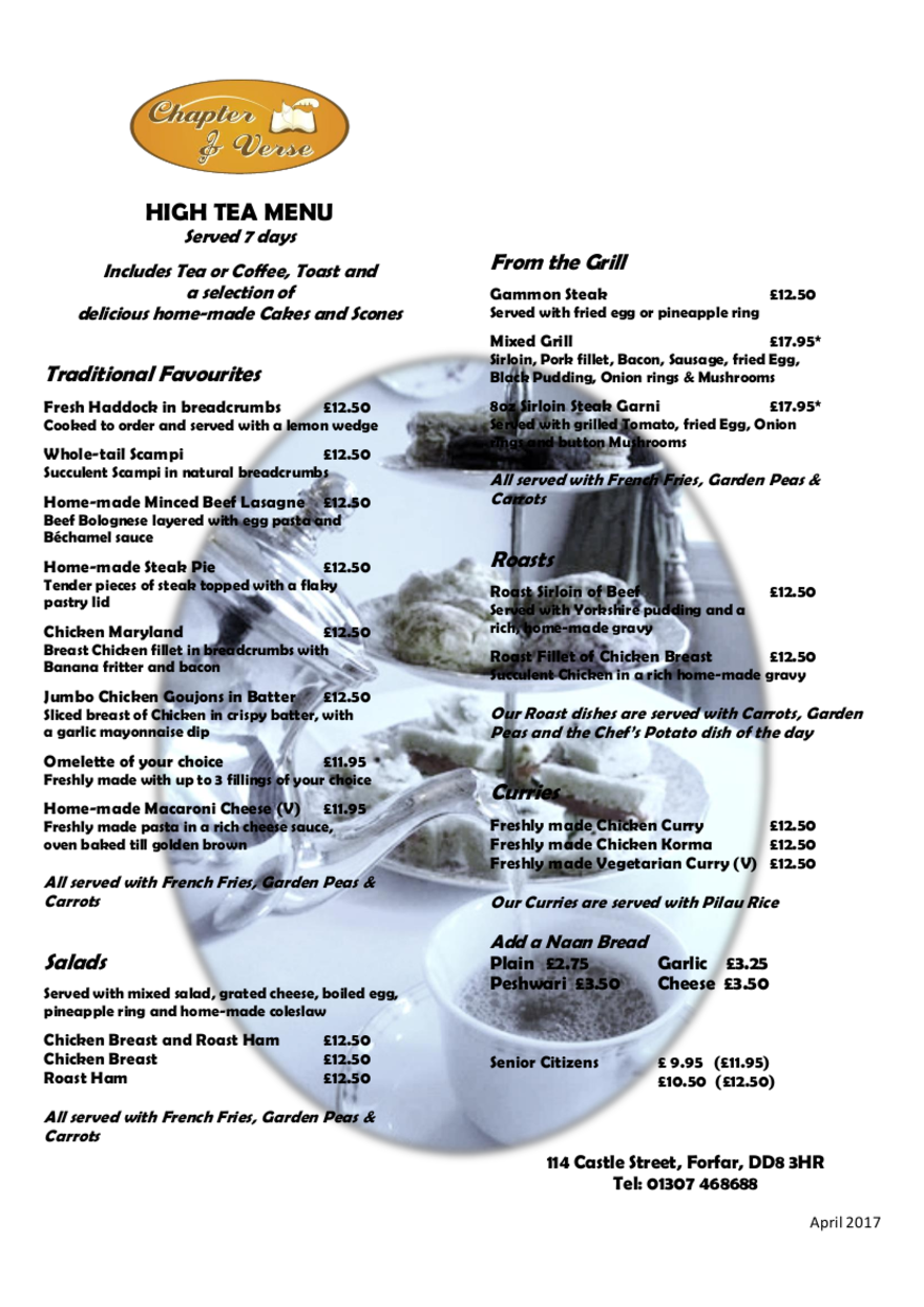 Menus | Chapter & Verse