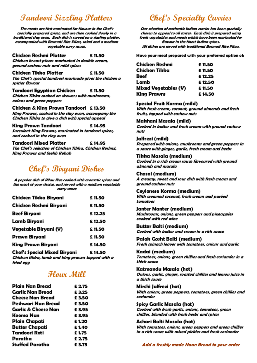 Menus | Chapter & Verse