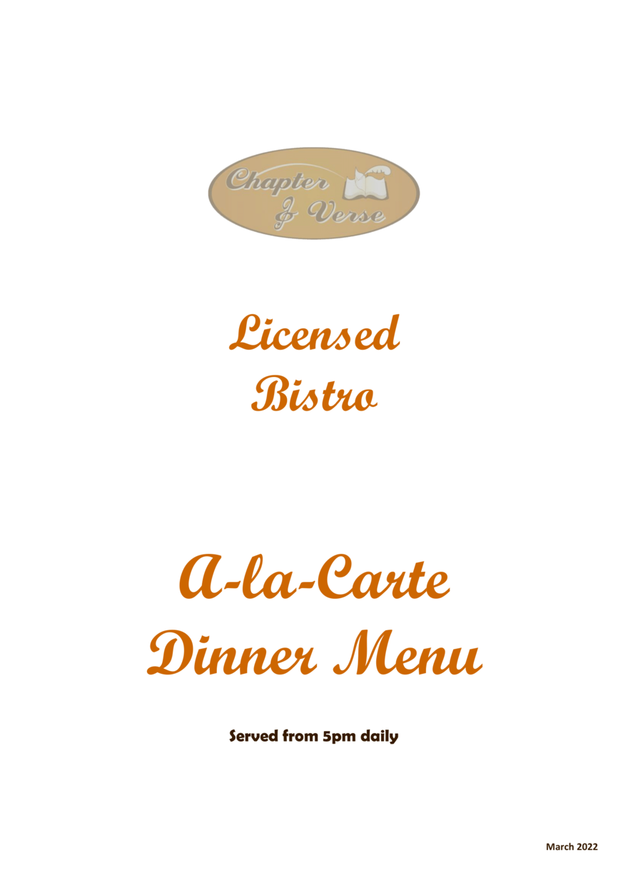 Menus | Chapter & Verse