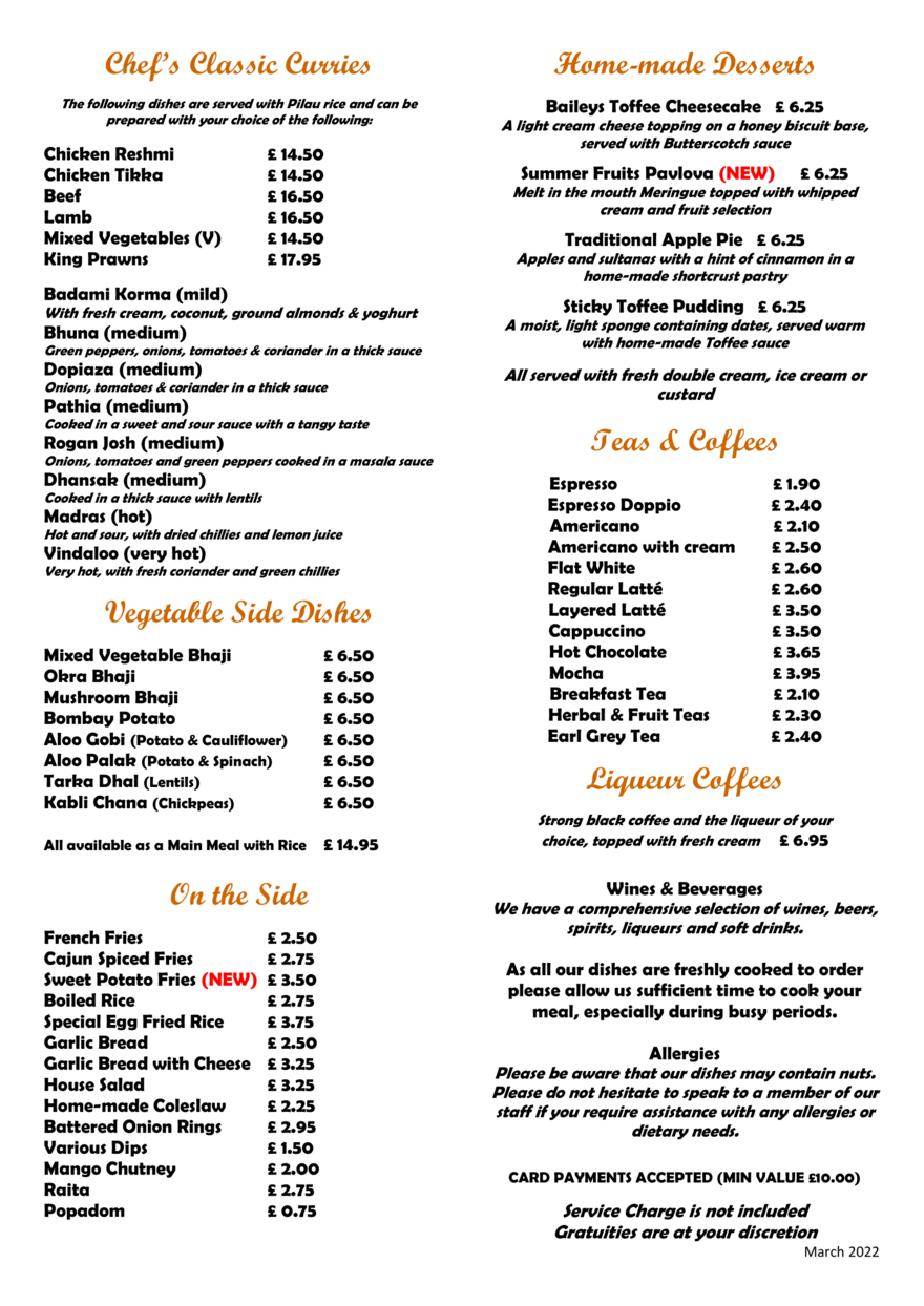 Menus | Chapter & Verse